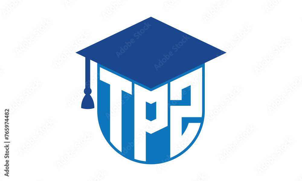 TPZ initial letter academic logo design vector template. school college ...
