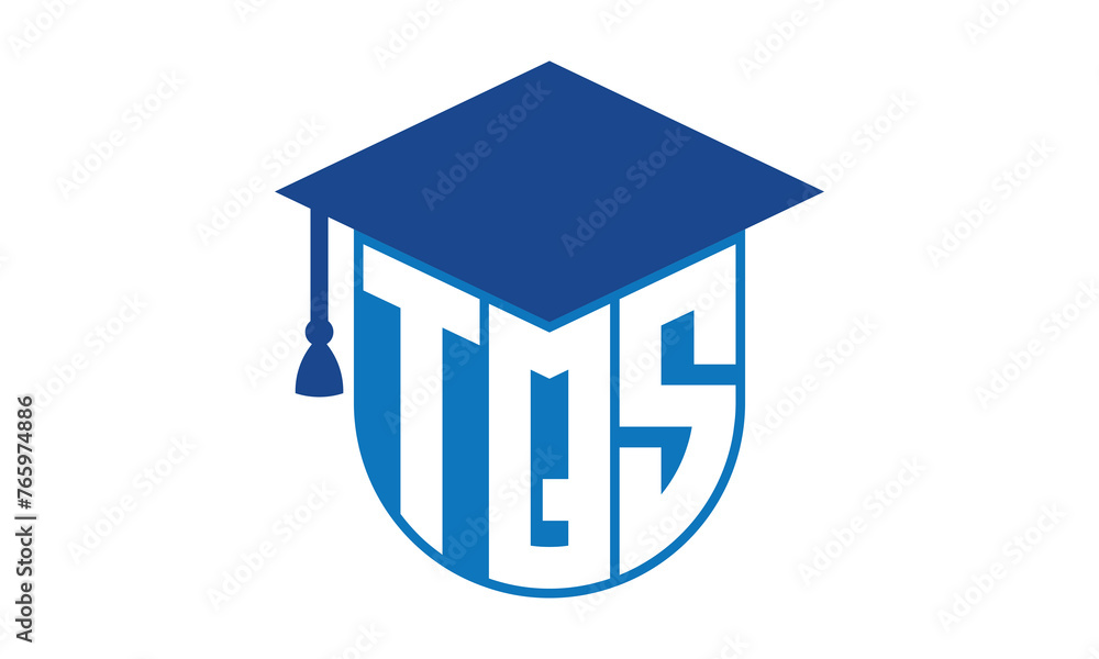 TQS initial letter academic logo design vector template. school college ...