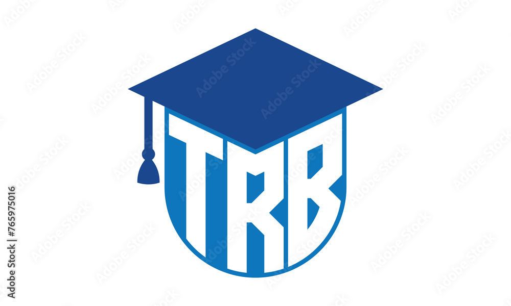 TRB initial letter academic logo design vector template. school college ...