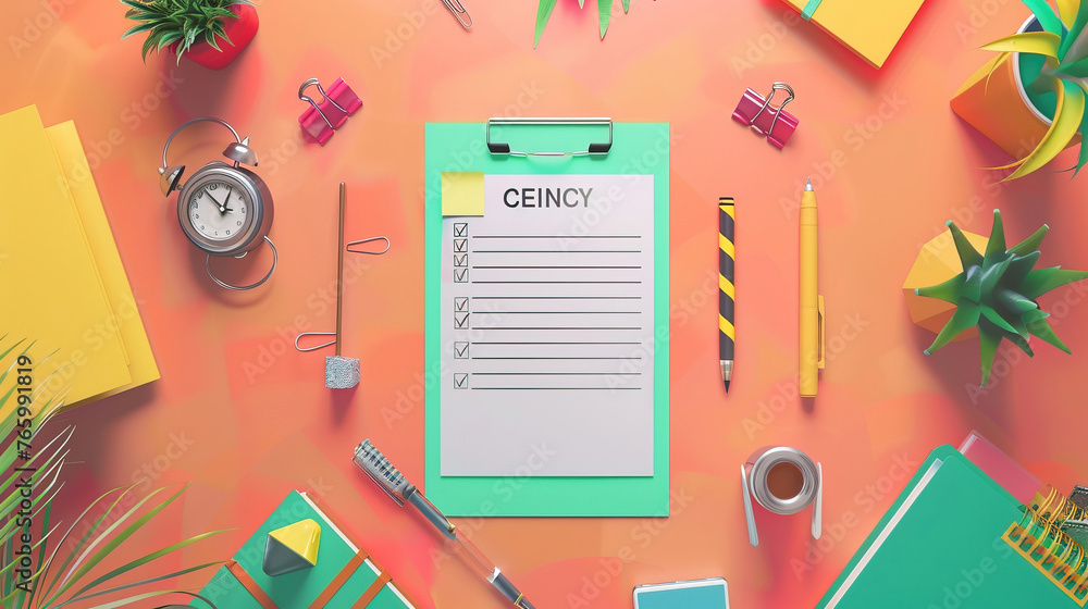 Checklist day. Time management, concept. Planning and scheduling ...