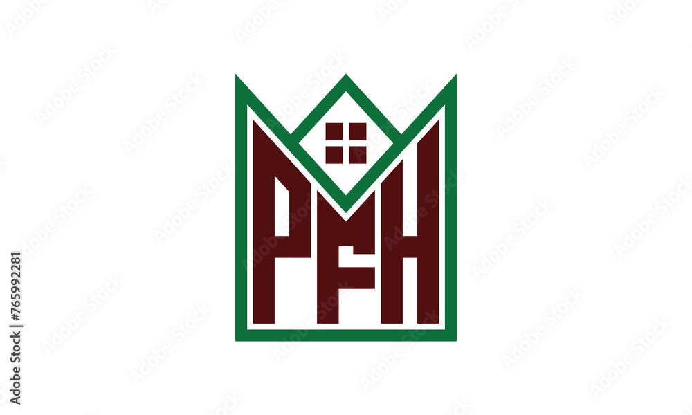 PFH initial letter builders real estate logo design vector ...