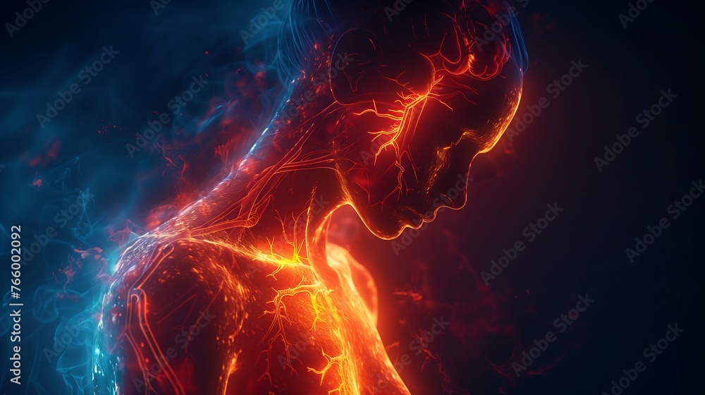 Illustration of a heart attack transparent background, in medical ...