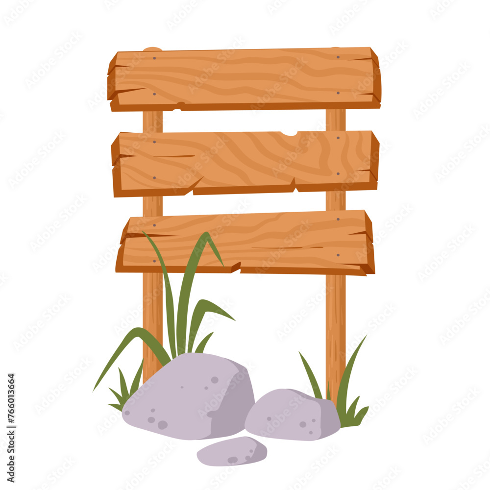 Wooden sign. Rustic sign board, pathfinding banner, wooden border on ...