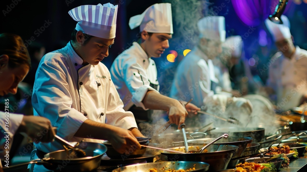 Chefs from various countries preparing traditional dishes, sharing ...