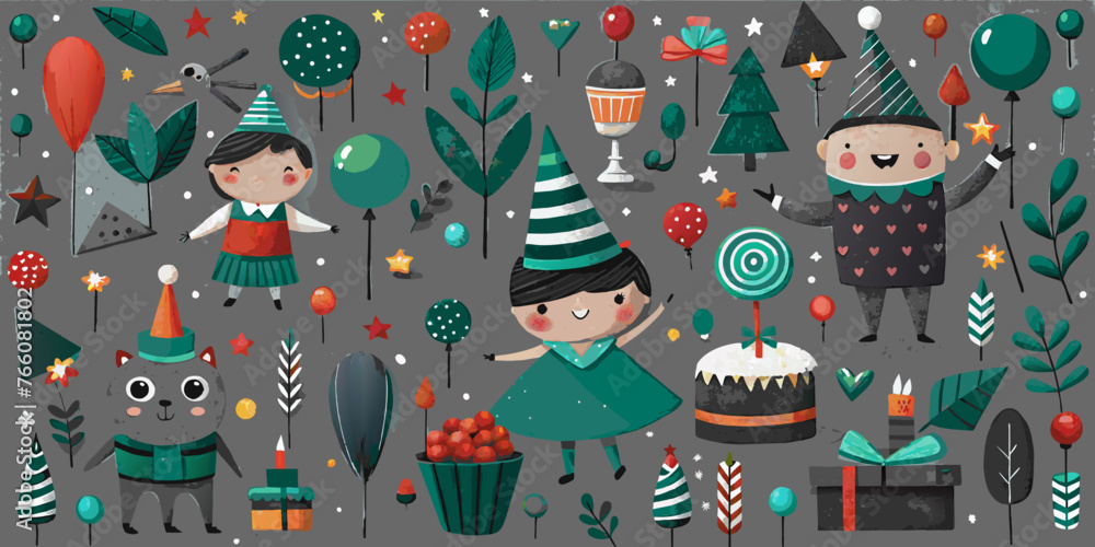 celebration vector graphics, party vector illustrations, festive icons ...