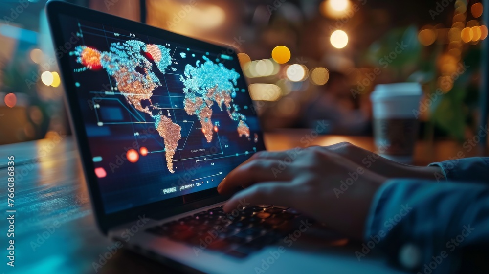 precise moment a person sends money internationally using an online ...