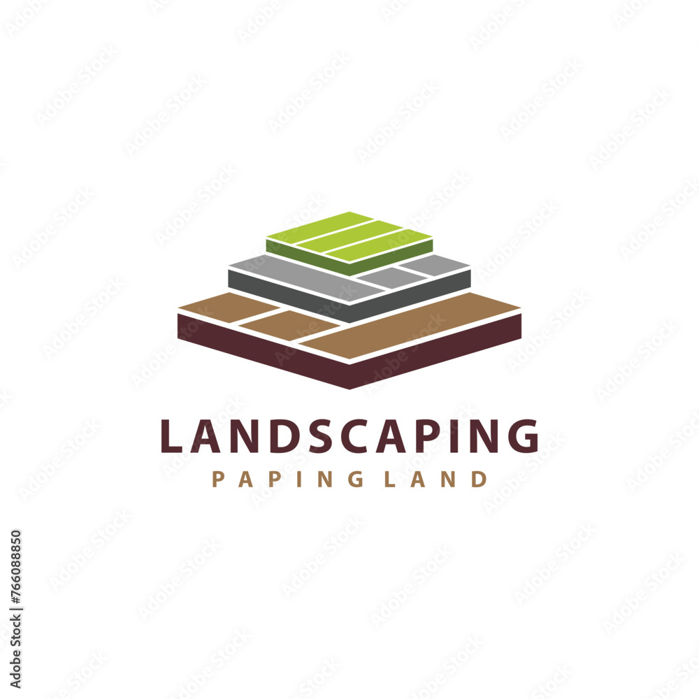 Poster Paving block logo, paving land logo – Wall Art | UkPosters