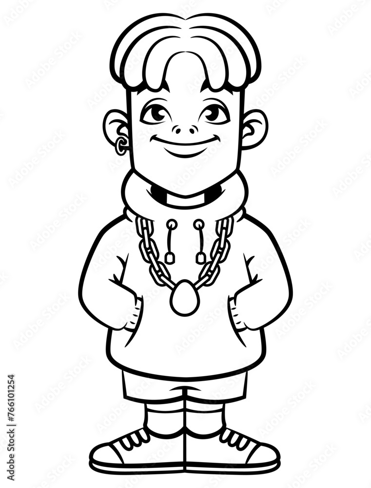 Cute dreadlocks Boy cartoon characters wearing casual outfit like ...