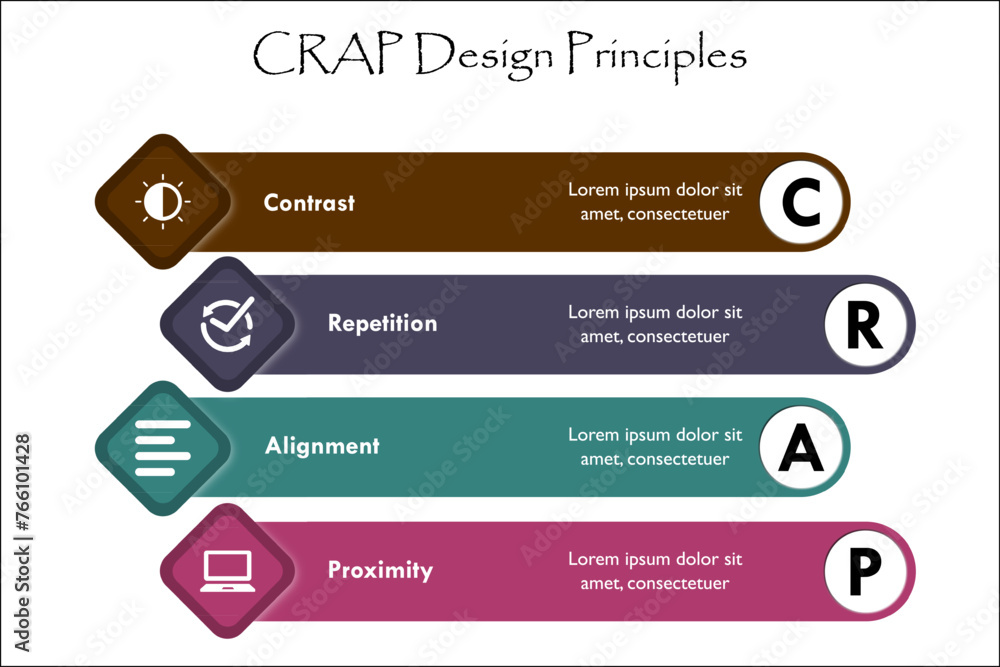 CRAP Design principles - Contrast, Repetition, alignment, proximity ...
