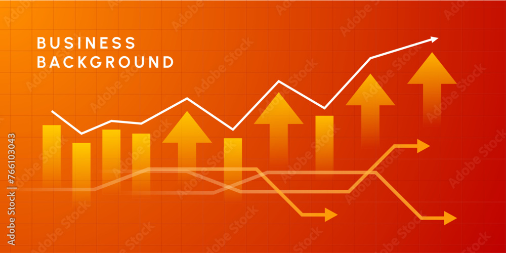 Modern data graph diagram and growth financial graphic report ...