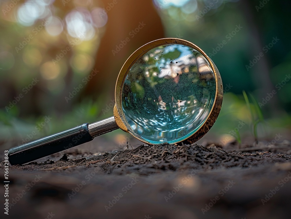 Capture the intrigue and suspense of a detective story with a close-up ...