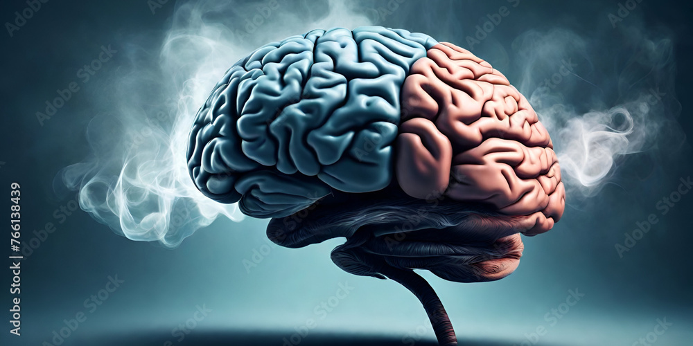 Brain Illustration with Labeled 'Brain , An Image of the Brain with the ...