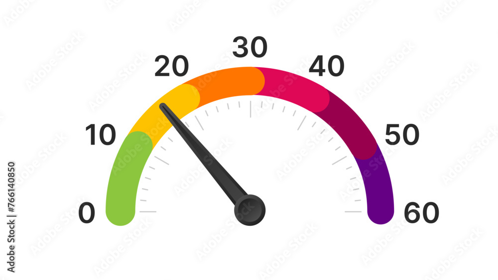 Low Medium High Measuring Dial. Colorful Infographic Gauge Meter Sign ...