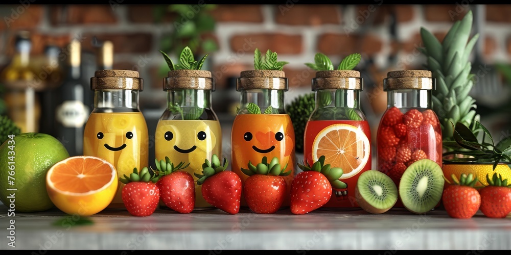 Cute 3D render cute of a smiling, energetic character juggling work ...