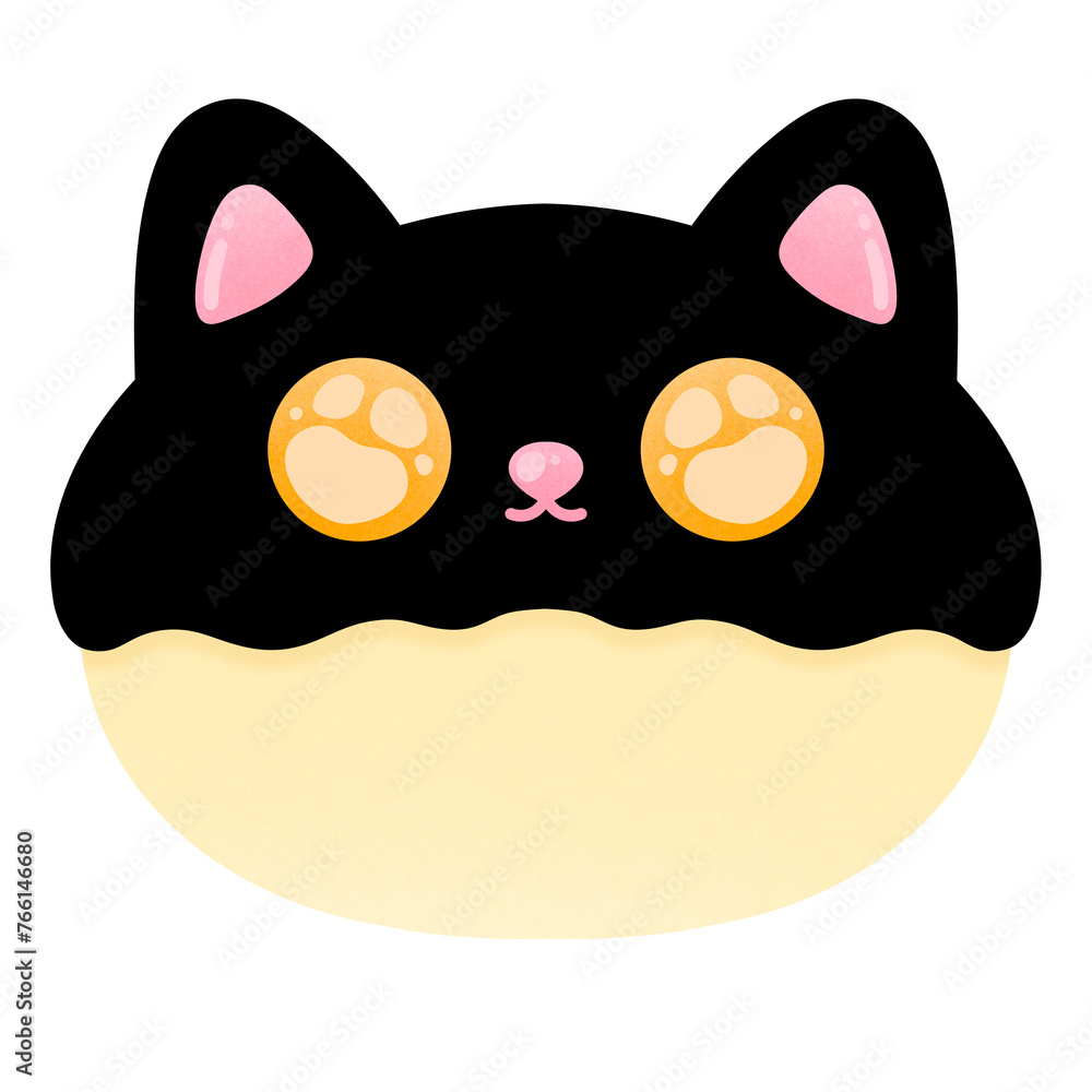 Cute Black Cat Cake Cartoon Cute Animal Cake Cartoon Cute Bakery ...
