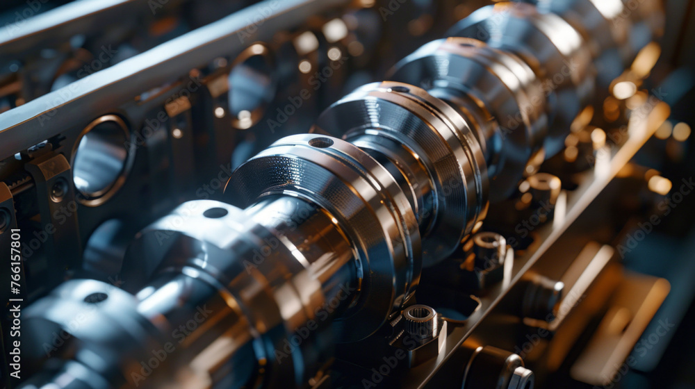 A precision-engineered crankshaft, with carefully balanced ...