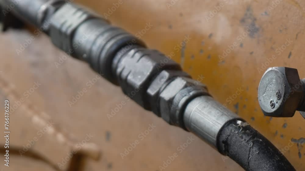 Excavator, trench, stone - Excavator digs stone to create trench on ...