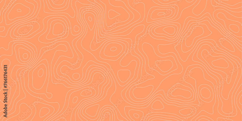 Orange map of round strokes desktop wallpaper,topography vector ...