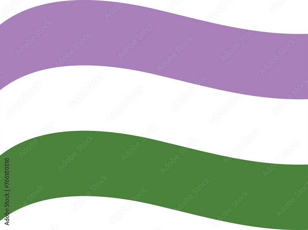 Gender Queer Pride Flag Wavy Pride Month LGBTQ Rainbow Stock ...