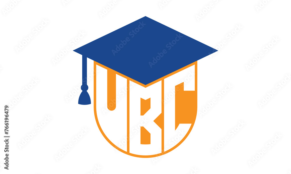 UBC initial letter academic logo design vector template. school college ...