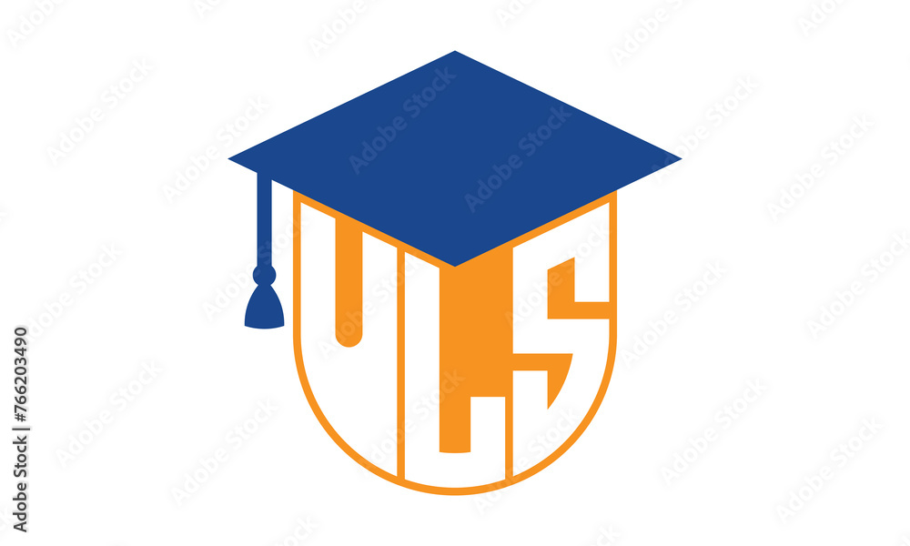 ULS initial letter academic logo design vector template. school college ...
