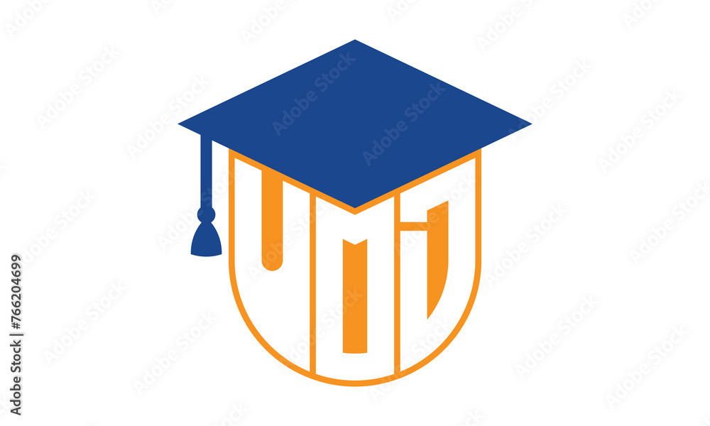 UOD initial letter academic logo design vector template. school college ...
