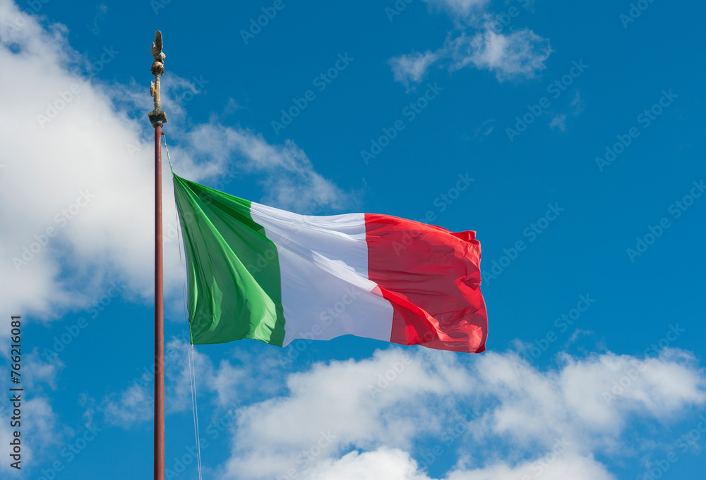 Rome Italy. Italian tricolore flag Stock Photo | Adobe Stock