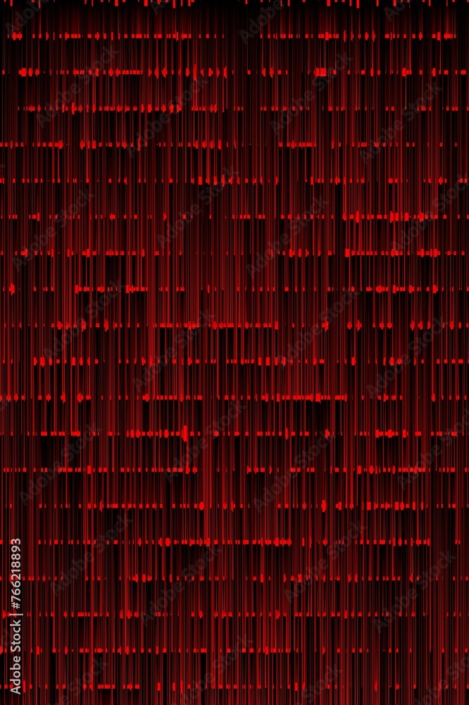 Complex dark red 3D curved structure on black background as depth map ...