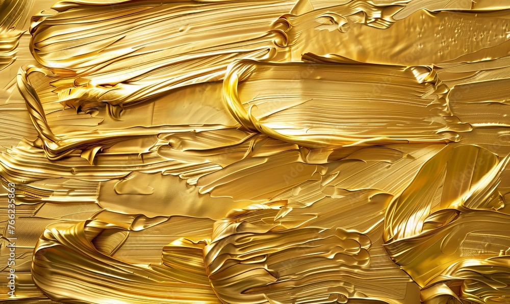 Grunge background banner made from paint smudges lines. Gold colored ...