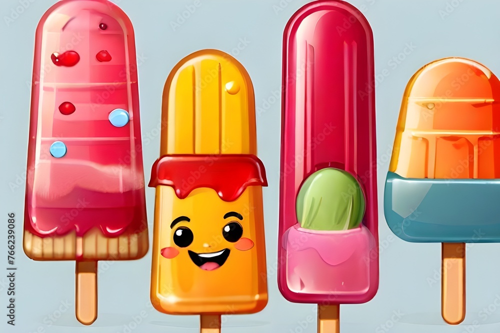 popsicle transparent background clipart PNG Generative AI Stock ...