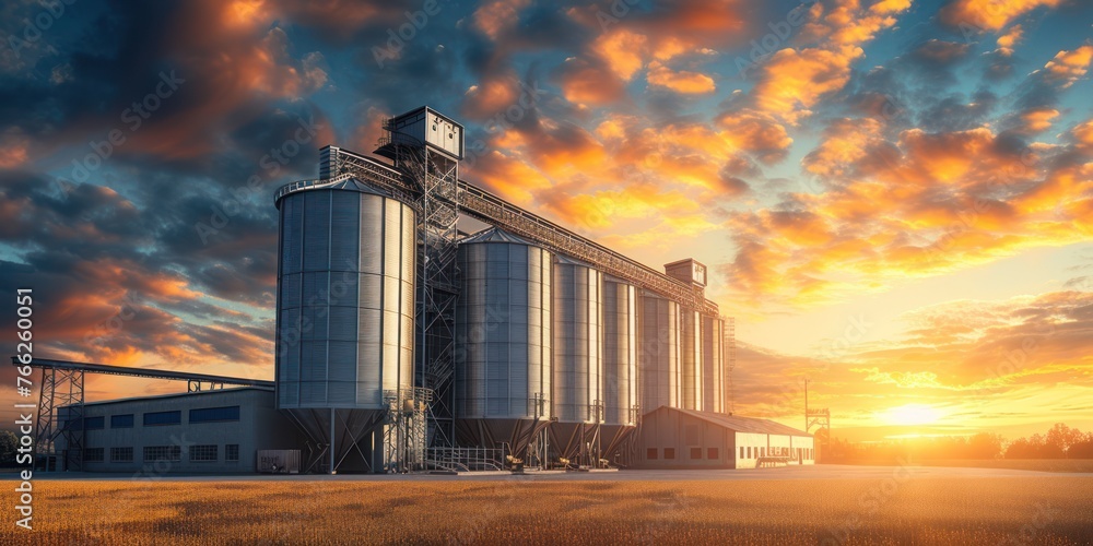 Agro storage granary elevator at an agro-processing plant for ...