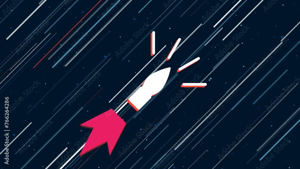 Garland light bulb symbol flies through the universe on a jet ...