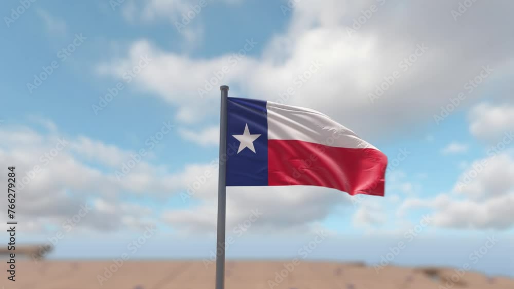 From Close-Up to Grandeur: The Texas Flag atop a Flagpole Unfolds in ...