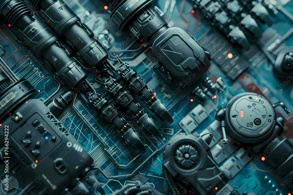 Technical diagram of integrated circuit Stock Photo | Adobe Stock