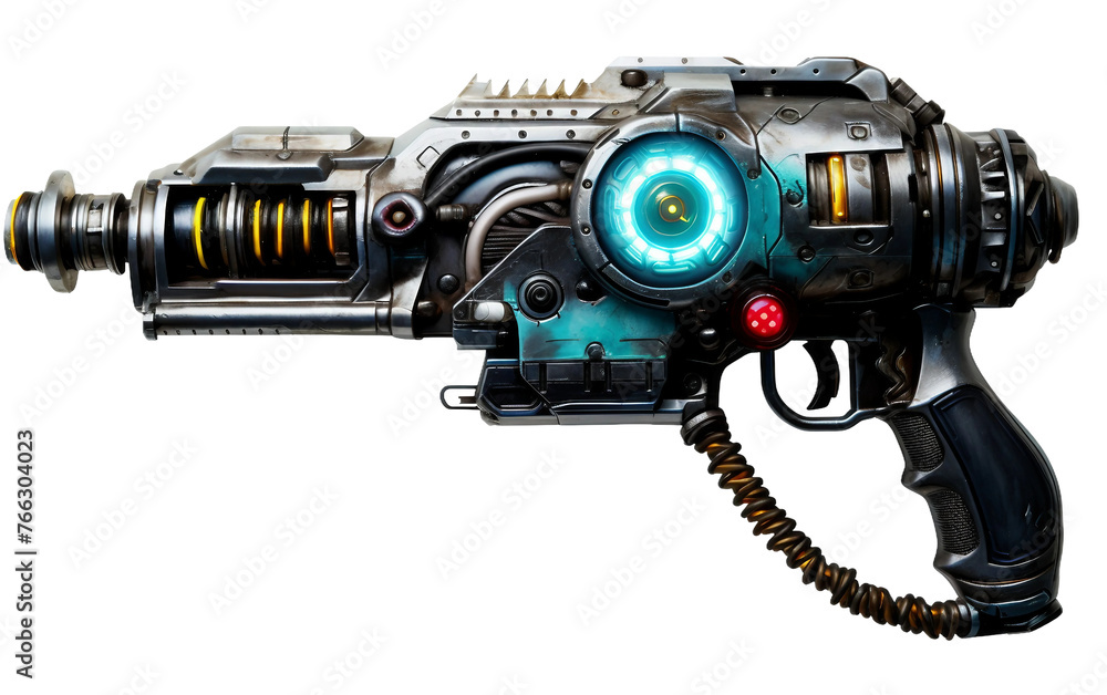 Classic Retro Sci-Fi Grappling Hook Gun Isolated on Transparent ...