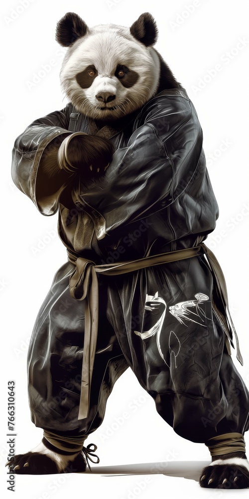 Panda giant, an animal athlete in modern clothes. Anthropomorphic ...