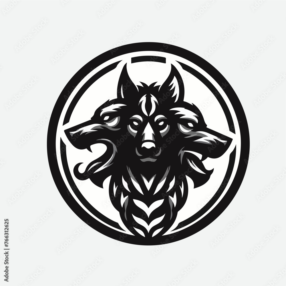 Cerberus hellhound a mythological three-headed dog the guard of the ...