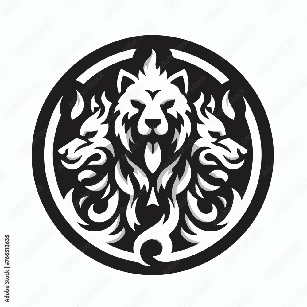 Cerberus hellhound a mythological three-headed dog the guard of the ...