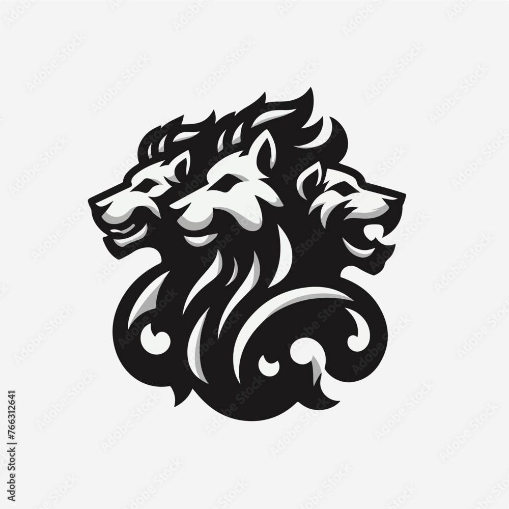 Cerberus hellhound a mythological three-headed dog the guard of the ...