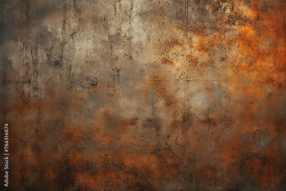 Processed collage of rust metal sheet surface texture. Background for ...