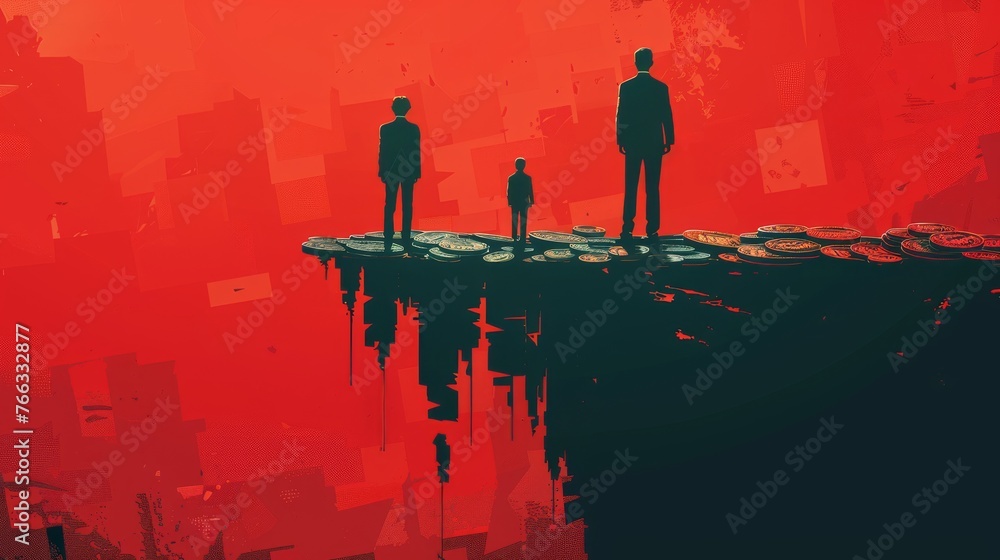 Character vector art symbolizing the widening gap between the rich and ...