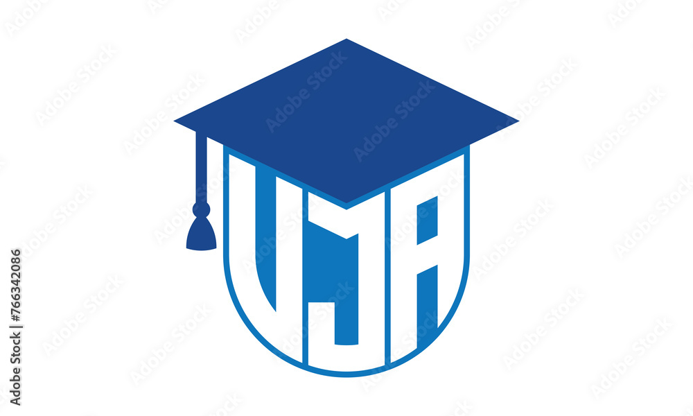 VJA initial letter academic logo design vector template. school college ...