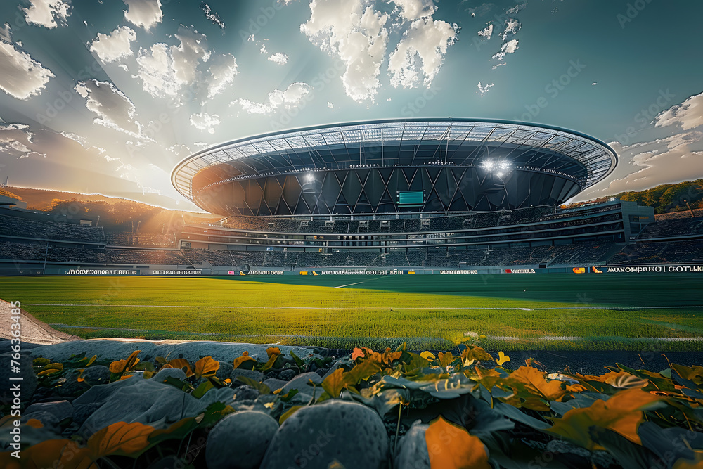 Modern stadium design for sporting events. A unique architectural ...