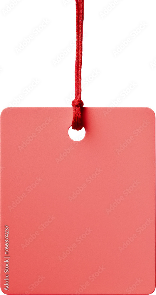pastel red price tag isolated on white or transparent background ...