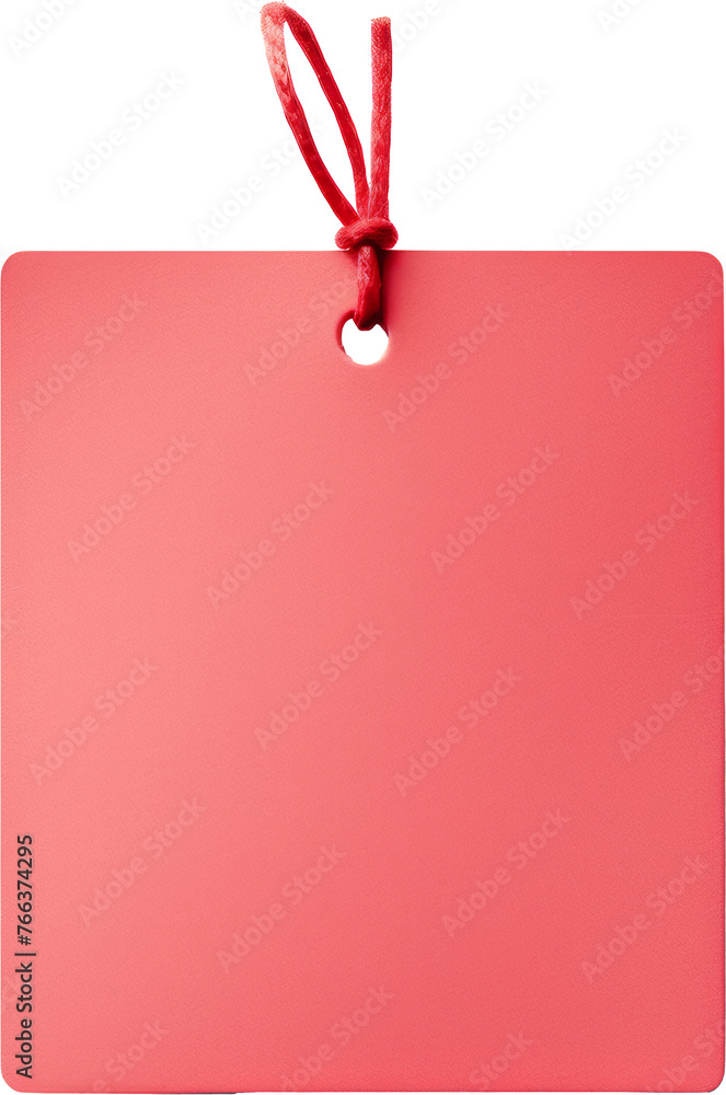pastel red price tag isolated on white or transparent background ...