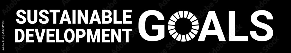 Sustainable Development Goal (SDG) horizontal logo white version for no ...
