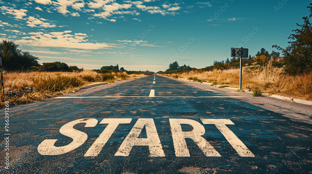 New beginning concept, Start background and banner, business and ...