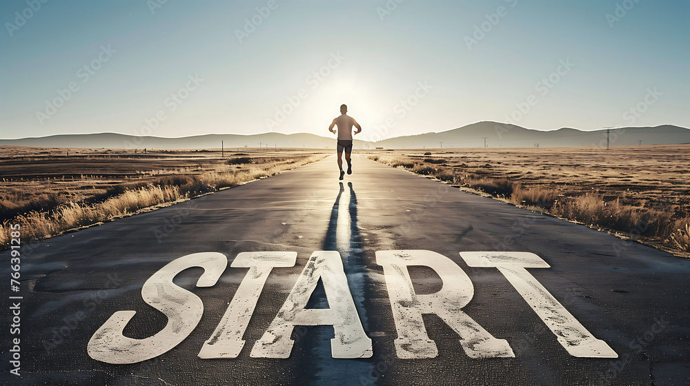 New beginning concept, Start background and banner, business and ...