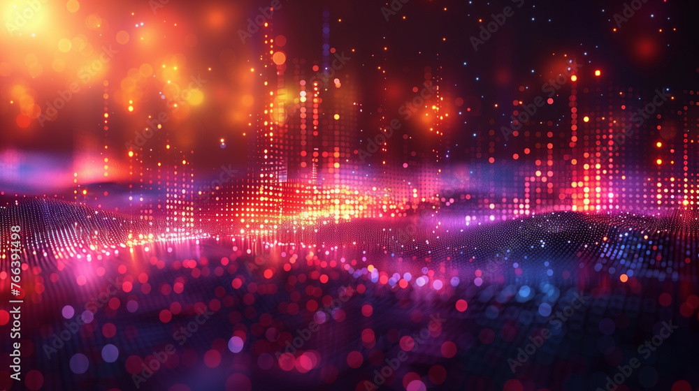 Sound wave rhythm background, technology concept, futuristic digital ...