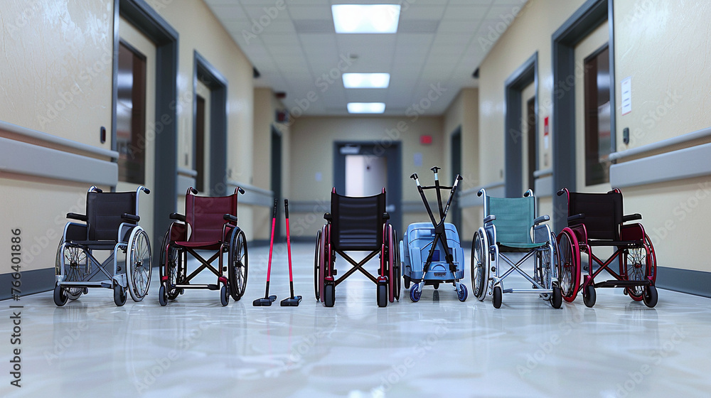 Assisted Mobility Devices for Rehabilitation Stock Illustration | Adobe ...